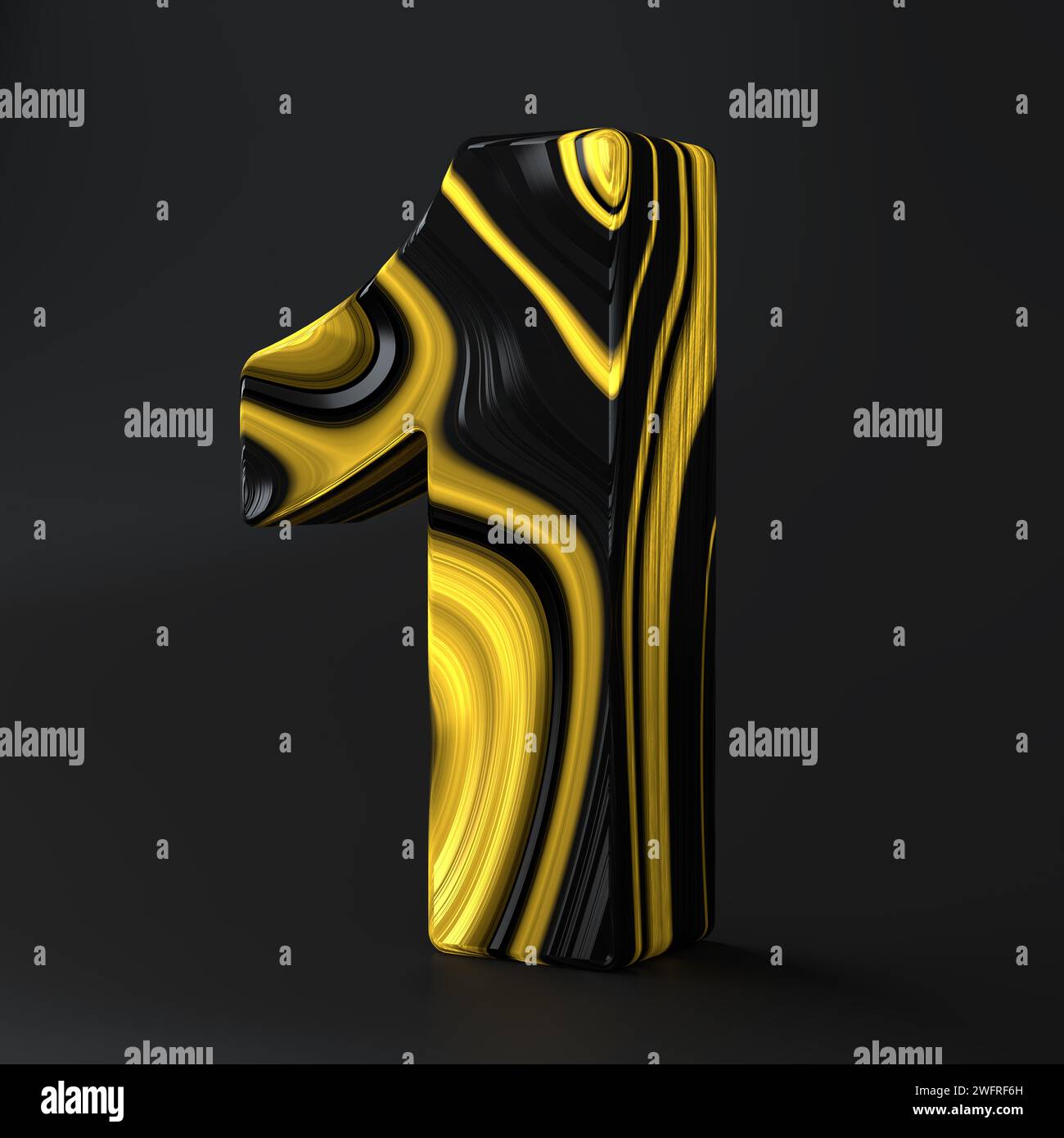 Luxury Black and Gold number one texture symbol 1 background. Panoramic ...