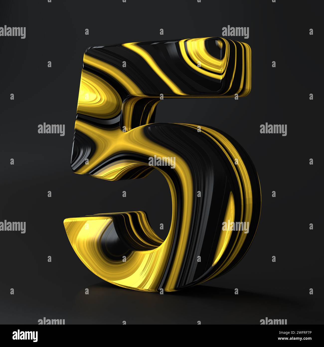 Luxury Black and Gold number five texture symbol 5 background ...