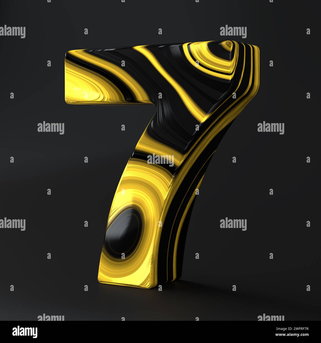 Luxury Black and Gold number seven texture symbol 7 background ...