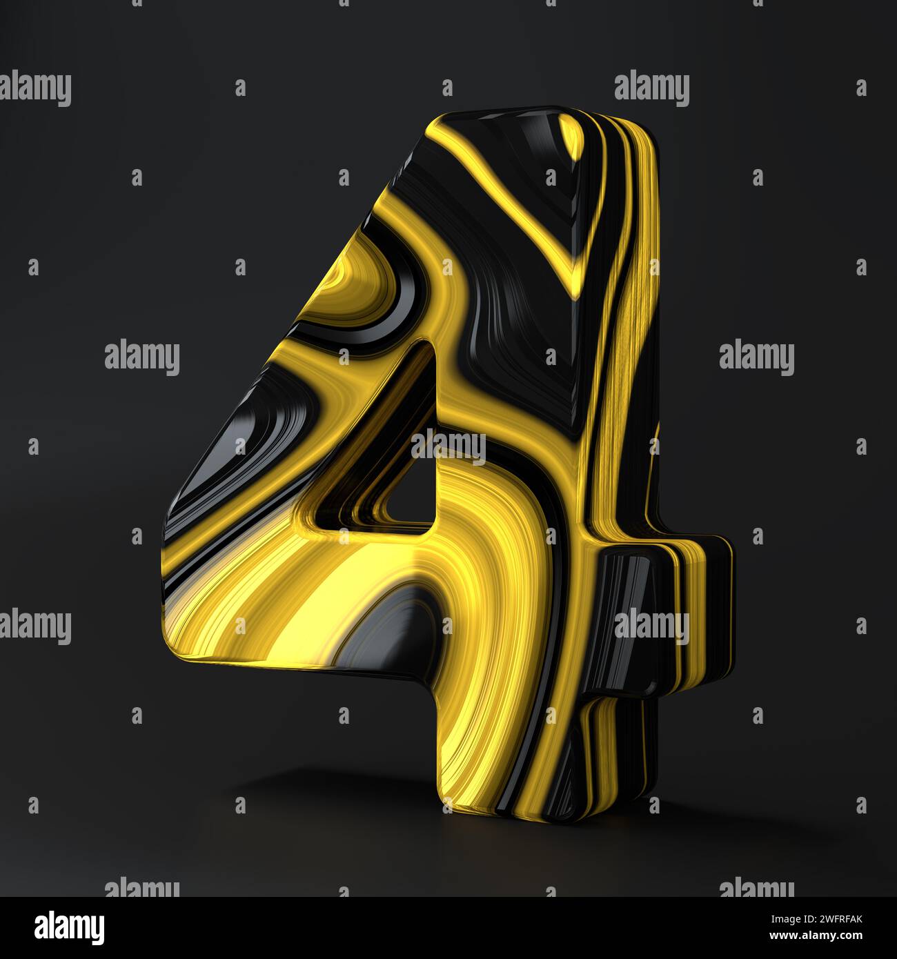 Luxury Black and Gold number four texture symbol 4 background ...