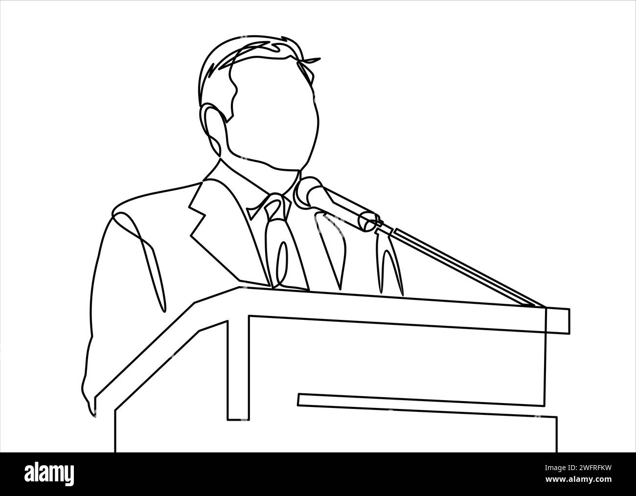Audience public speaker cartoon hi-res stock photography and images - Alamy