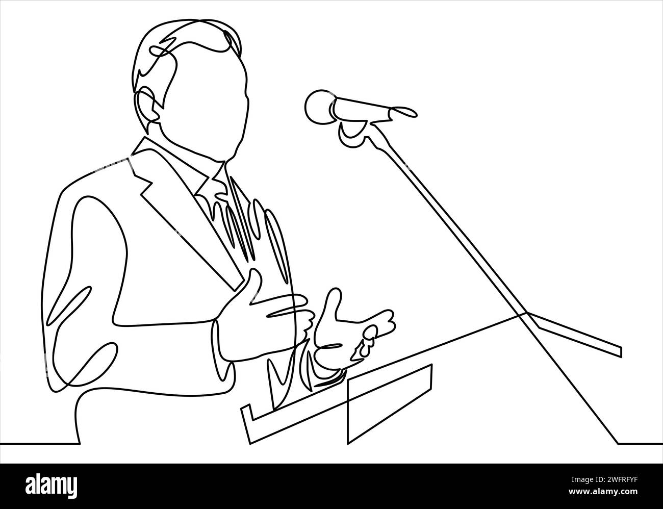 Audience public speaker cartoon hi-res stock photography and images - Alamy