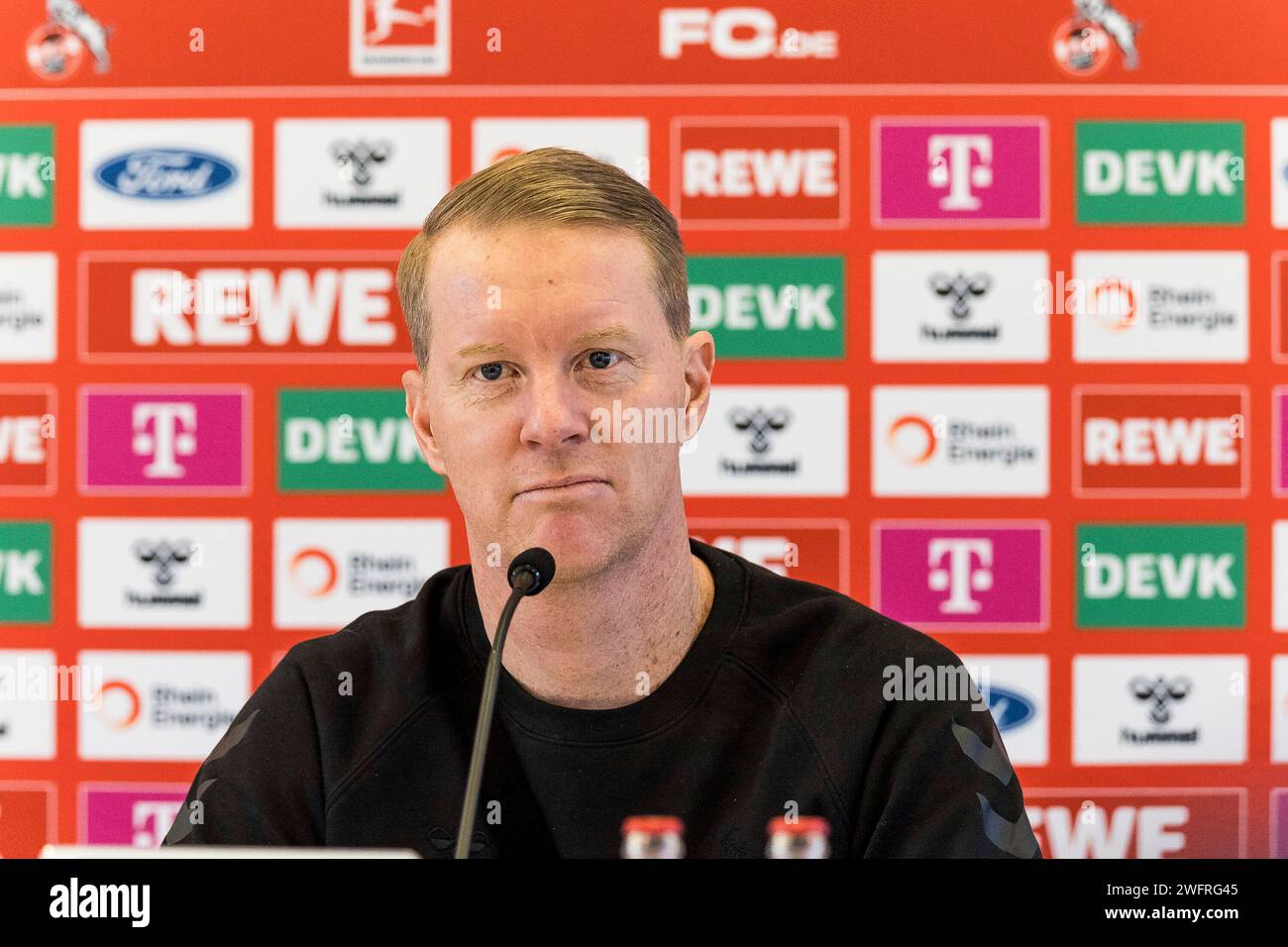 Timo Schultz (Trainer 1. FC K?ln) Pressekonferenz 1. FC K?ln; Geissbockheim, 01.02.2024 Stock ...