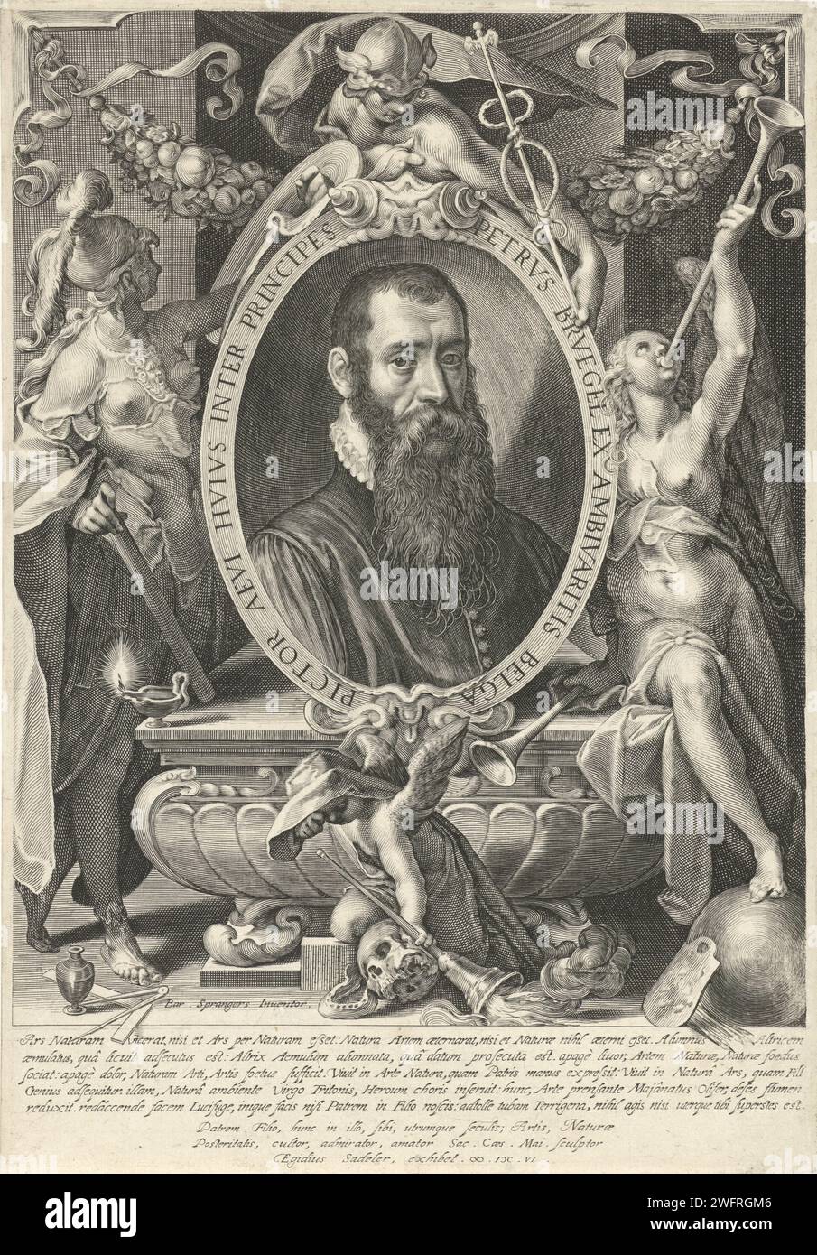 Portret van Pieter Brueghel de Jonge, Giles Sadeler (2), after ...