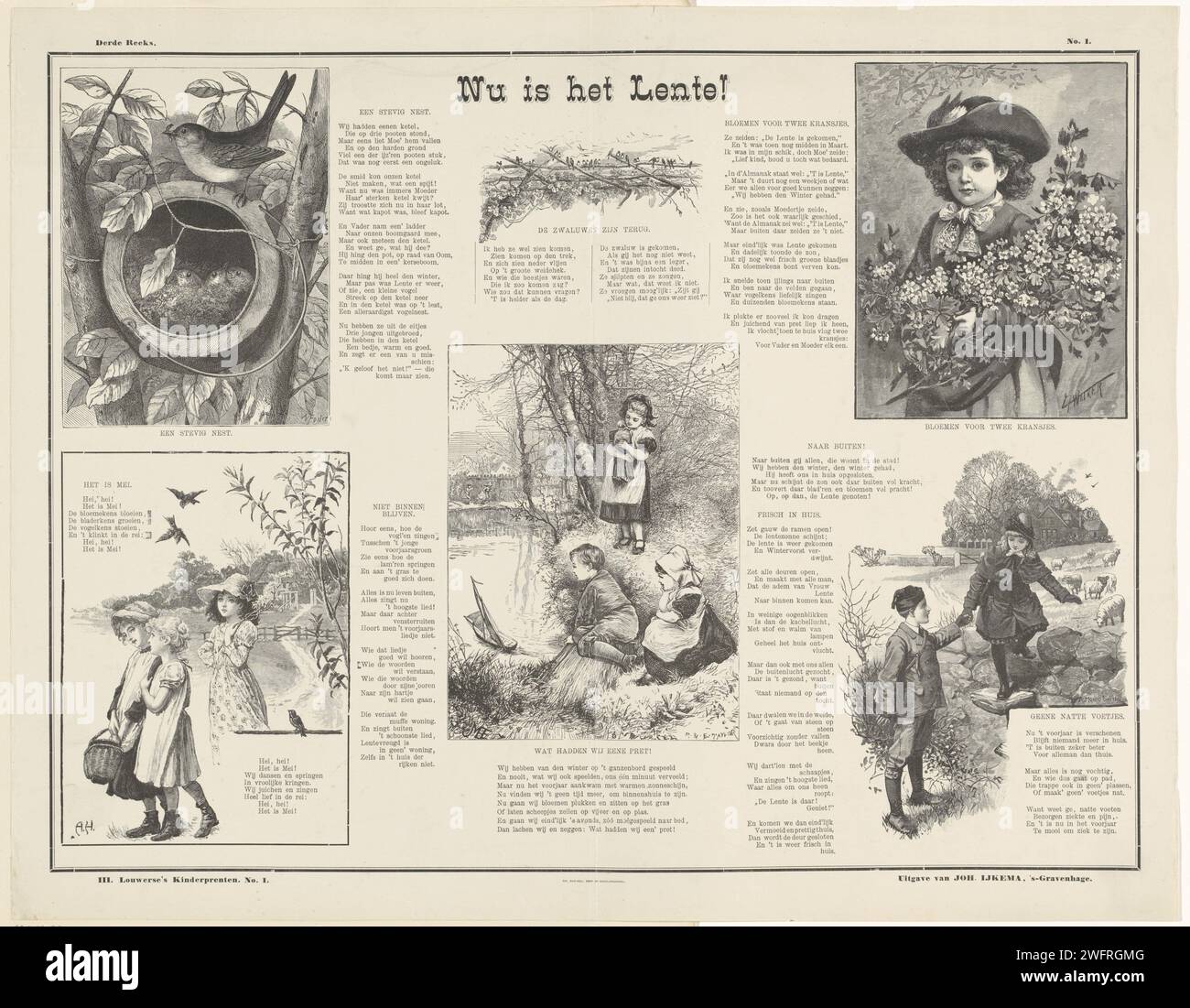 Now it's spring!, 1892 - 1905 print Leaf with 6 performances of spring ...