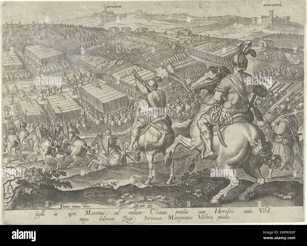Avoidance of Pietro Strozzi during the Battle of Marciano, 1583 print ...