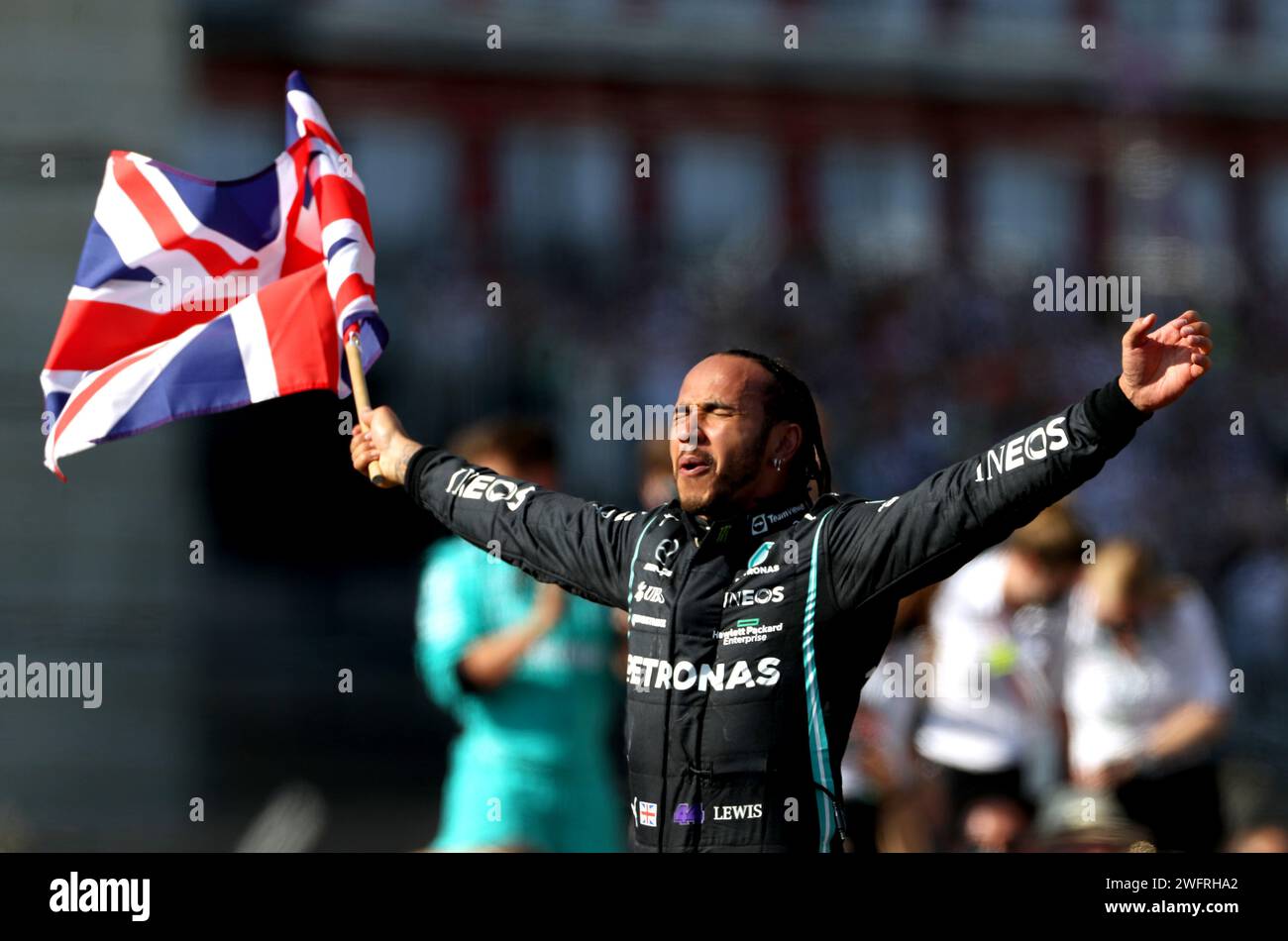 File photo dated 18-07-2021 of Mercedes F1 driver Lewis Hamilton. Seven ...