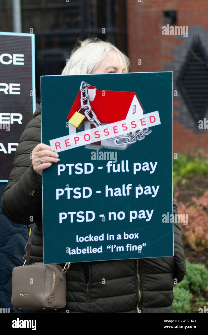 Belfast, United Kingdom, 01 02 2024, Former PSNI officers from the Blue ...