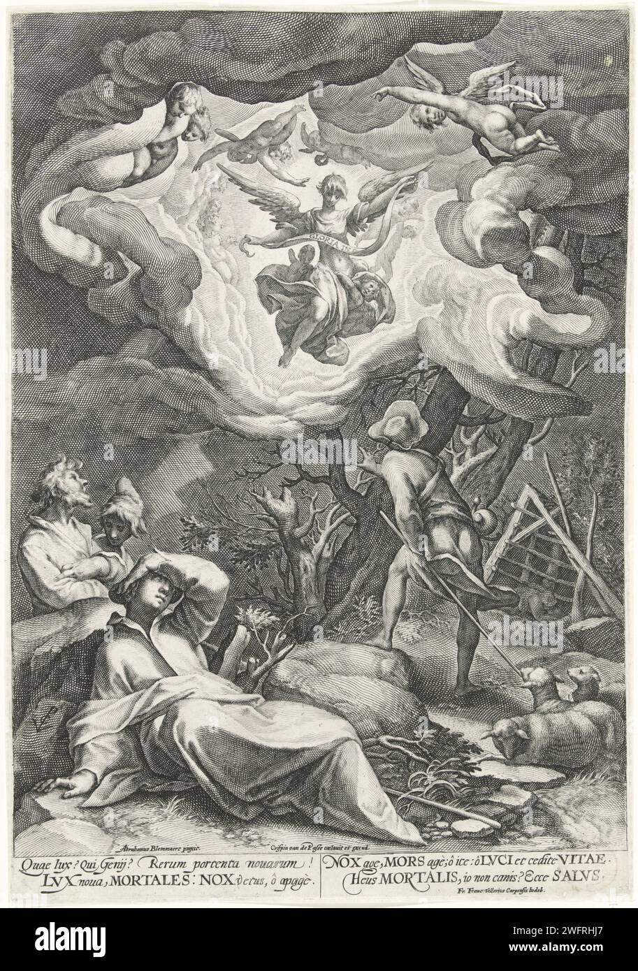 Procedure to the Shepherds, Crispijn van de Passe (I), After Abraham ...