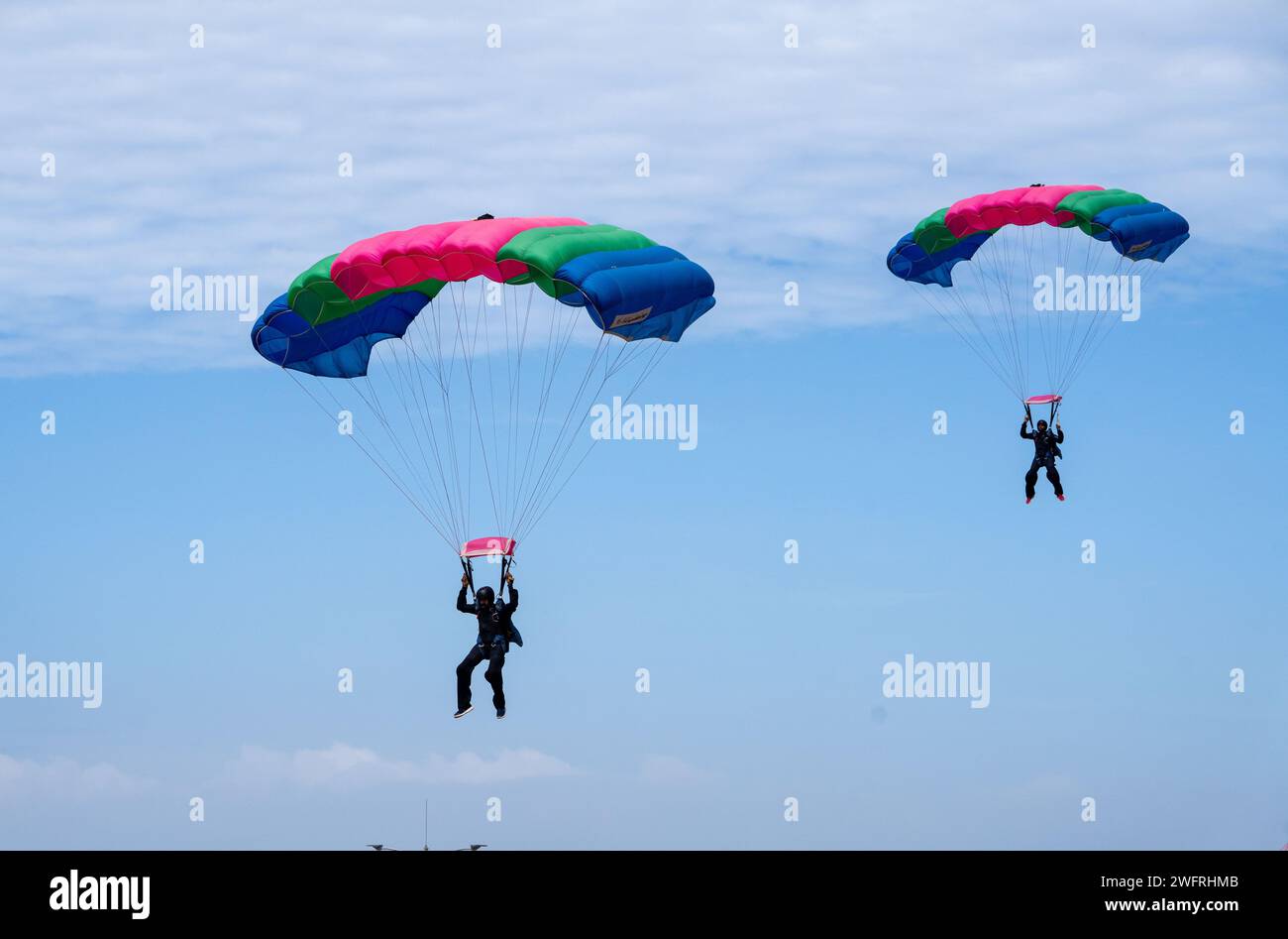 Colombo, Colombo, Sri Lanka. 31st Jan, 2024. Parachuters rehearsing for ...