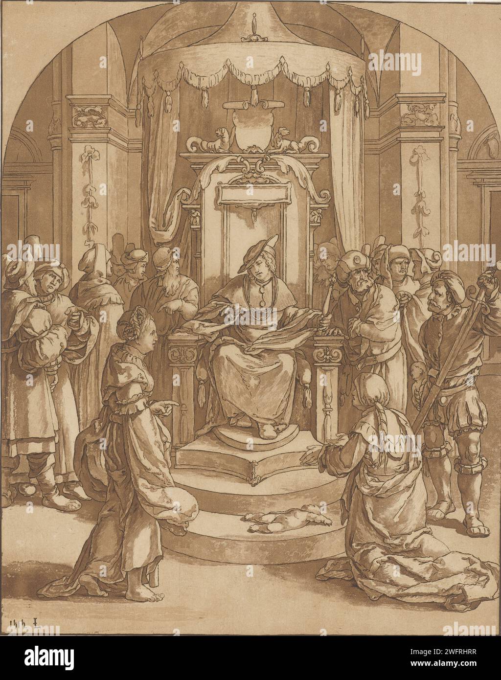 Judgment of Solomo, Cornelis Ploos van Amstel, after Lucas van Leyden ...