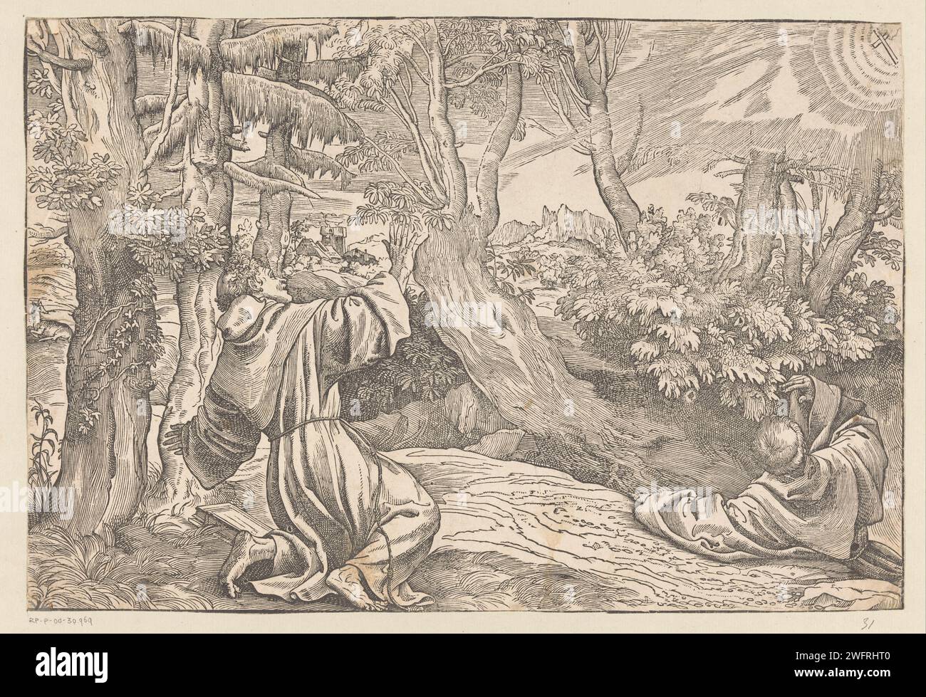 Holy Francis receives the Stigmata, Titian, Nicolò Boldrini (attributed ...