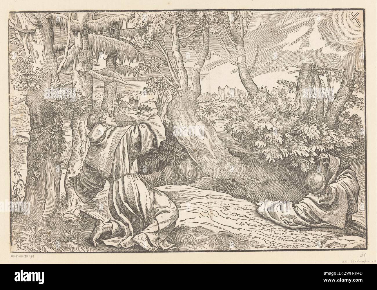 Holy Francis receives the Stigmata, Titian, Nicolò Boldrini (attributed ...