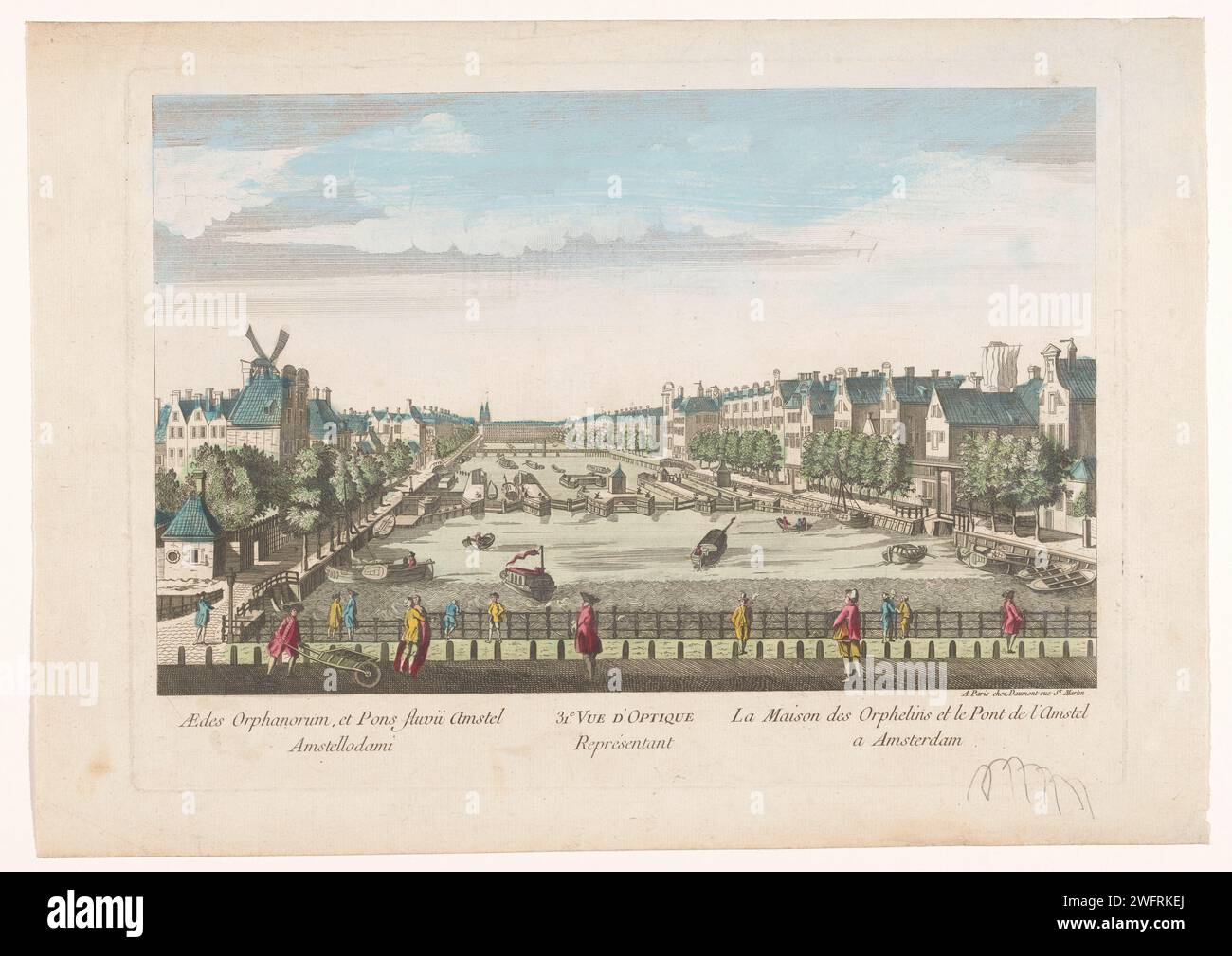 View of the Amstelsluis and the Diaconieweeshuis in Amsterdam, 1745 ...