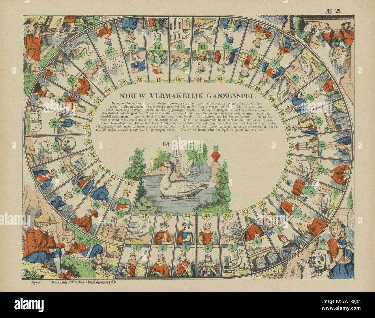 New entertaining goose game, successors Charles Burckhardt, c. 1889 - c ...