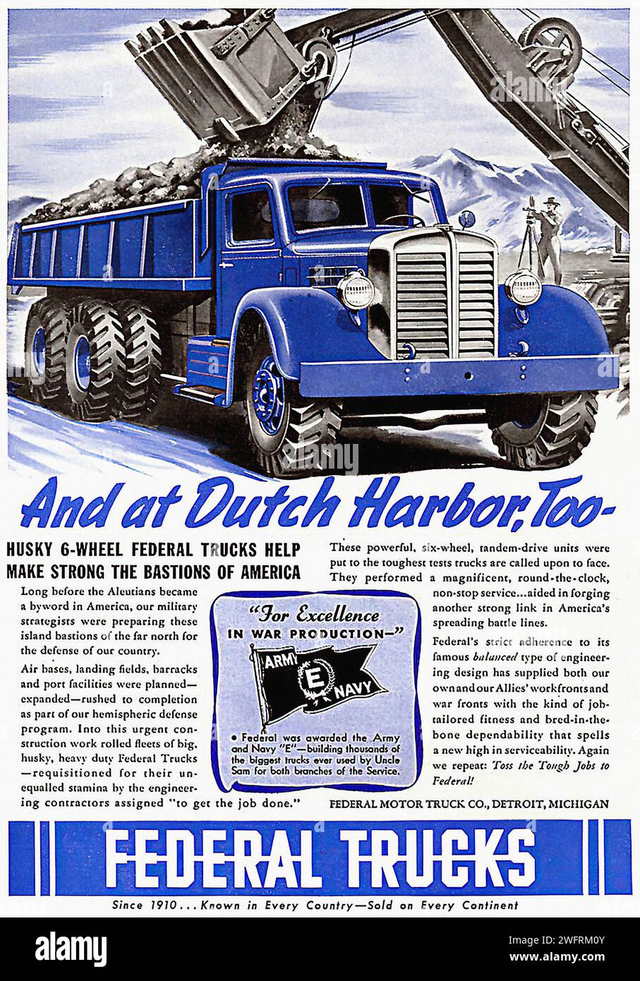 “HUSKY 6-WHEEL FEDERAL TRUCKS HELP AMERICA’S WAR PRODUCTION - AND AT ...
