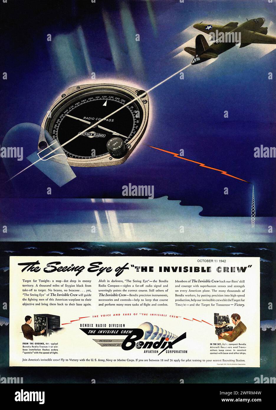“The Seeing Eye of The Invisible Crew” A vintage American World War II ...