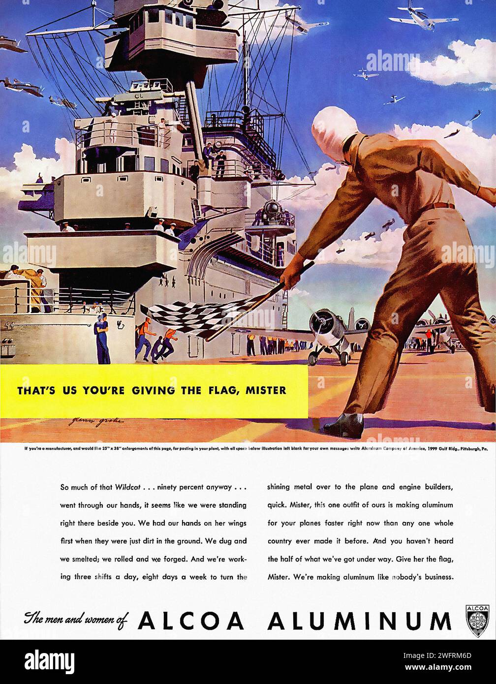 “That’s us you’re giving the flag, mister” “The men and women of Alcoa ...