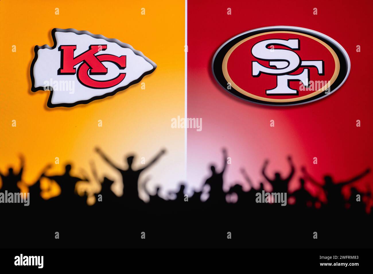 LAS VEGAS, NEVADA, USA, JANUARY 29, 2024: Fans and Crowd at Allegiant ...