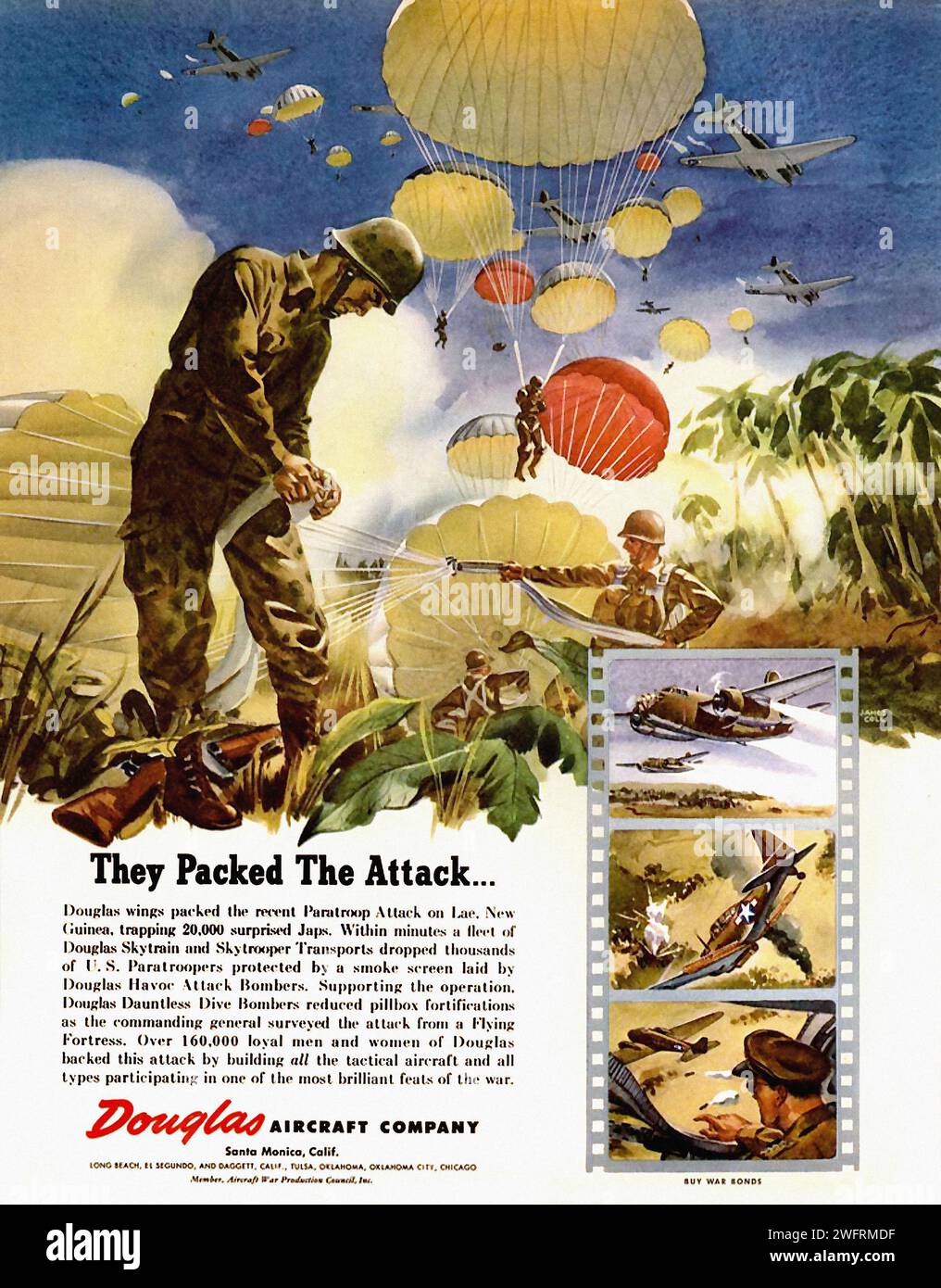 “They Packed The Attack…” A vintage U.S. propaganda poster from the ...