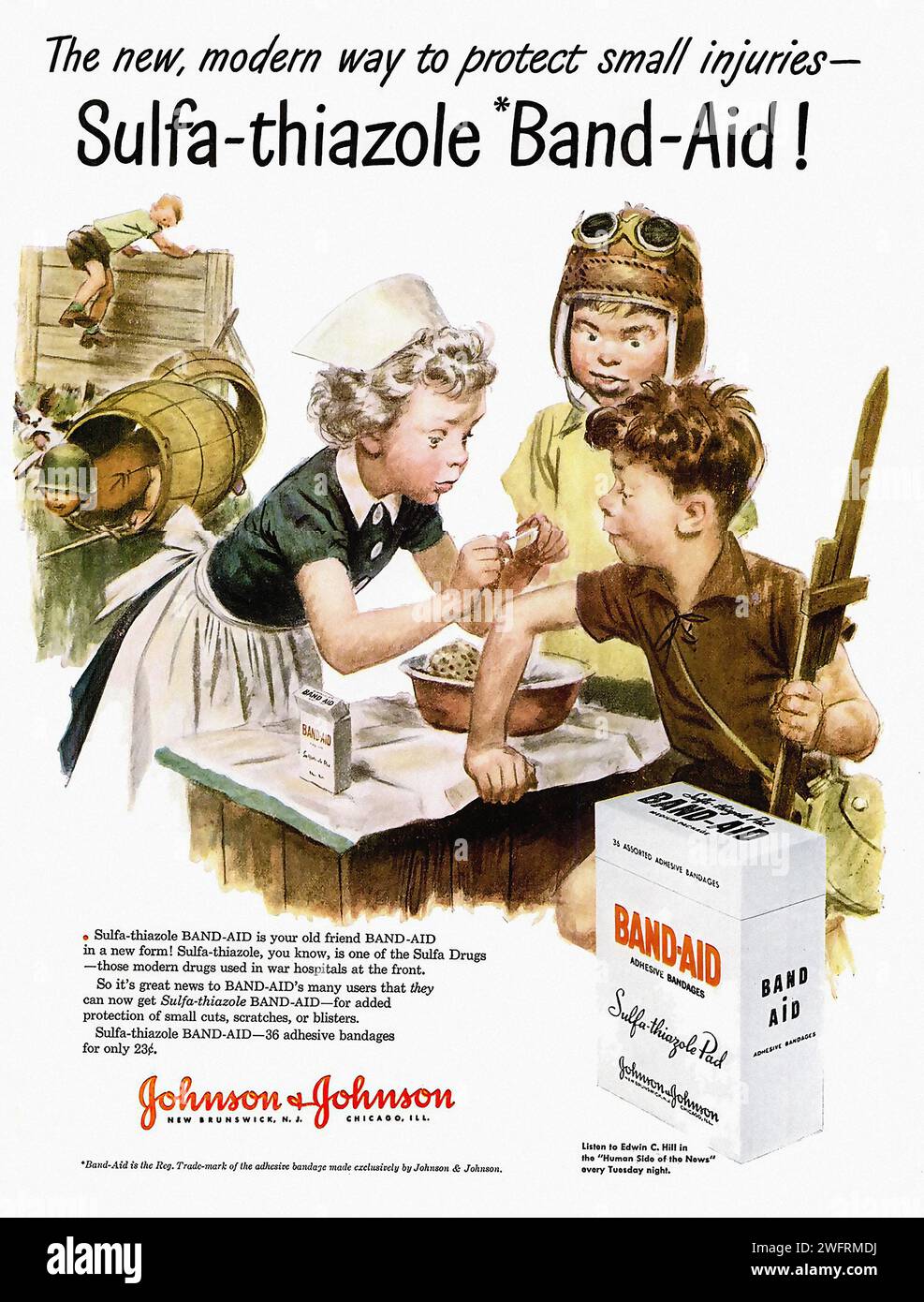 “SULFA-THIAZOLE BAND-AID!” U.S. World War II propaganda poster ...