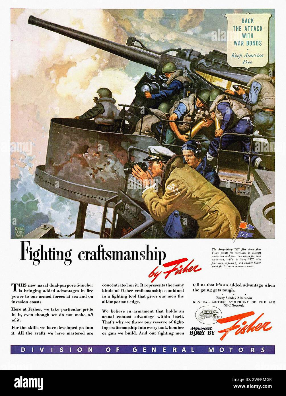 “Fighting craftsmanship by Fisher” World War II era U.S. military ...