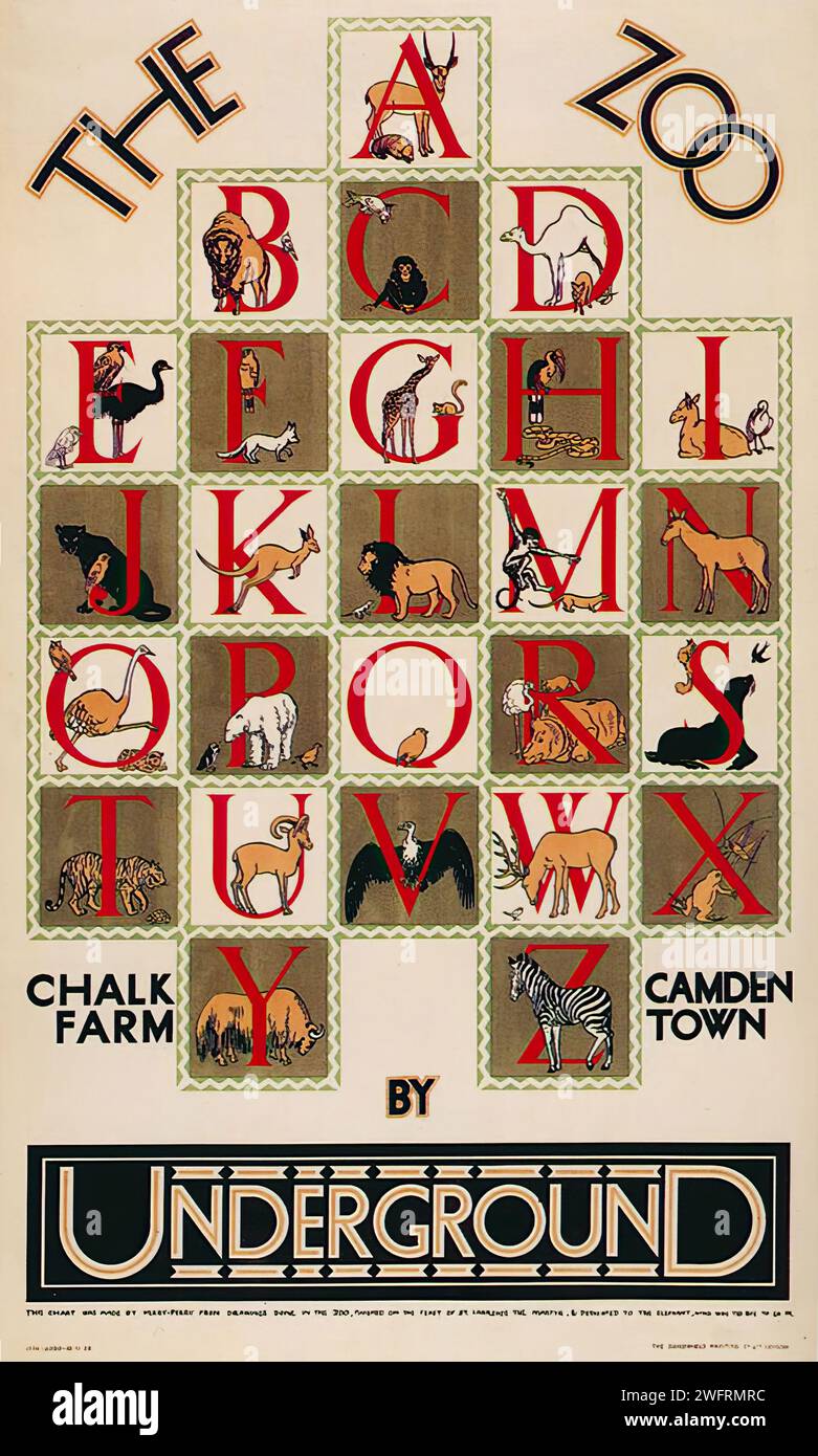 "THE ZOO" "Chalk Farm" "Camden Town" "BY UNDERGROUND" This is a vintage ...