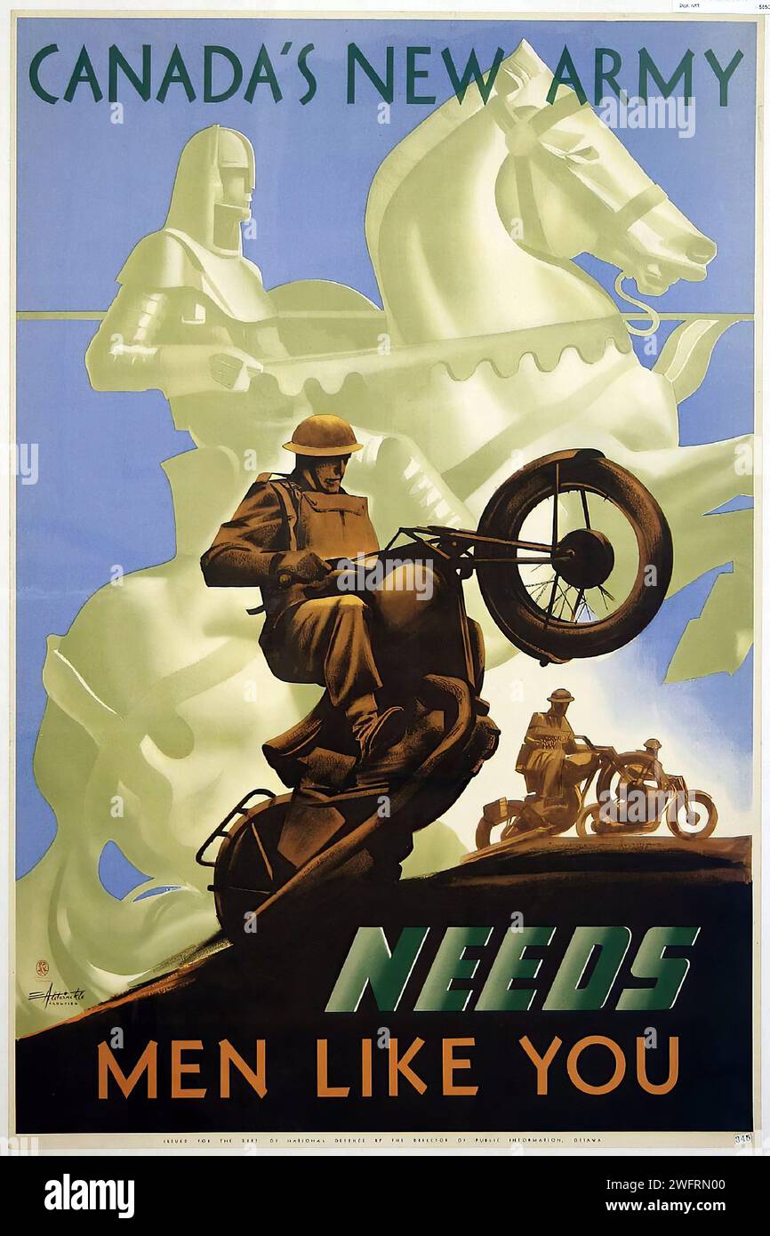 "CANADA'S NEW ARMY NEEDS MEN LIKE YOU" - A vintage Canadian recruiting ...