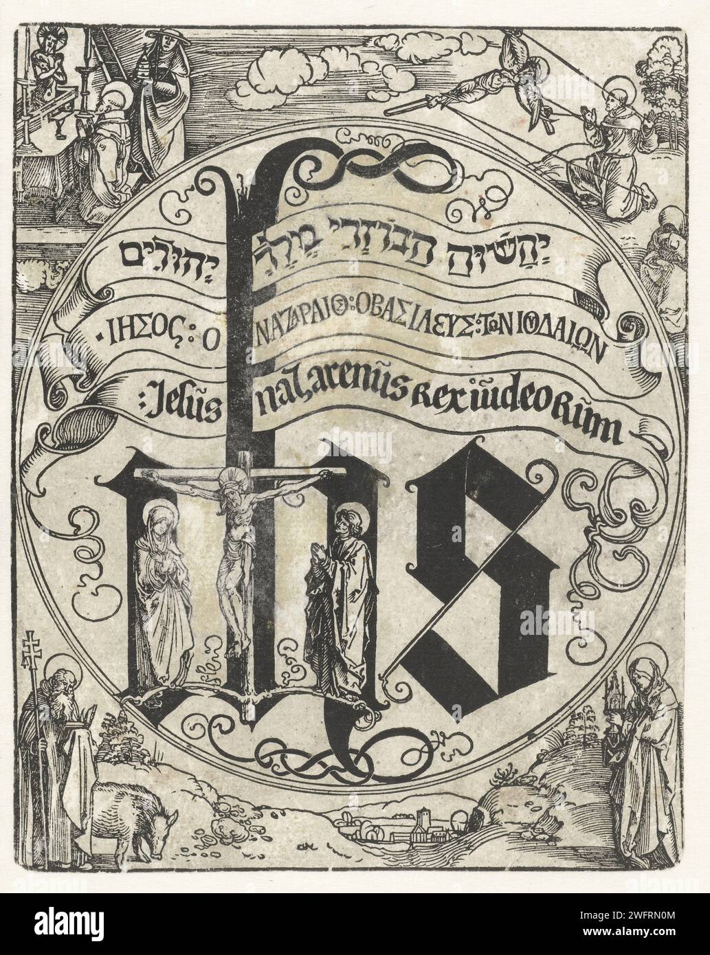 Monogram of Christ, Albrecht Dürer (School of), 1500 - 1510 print The ...