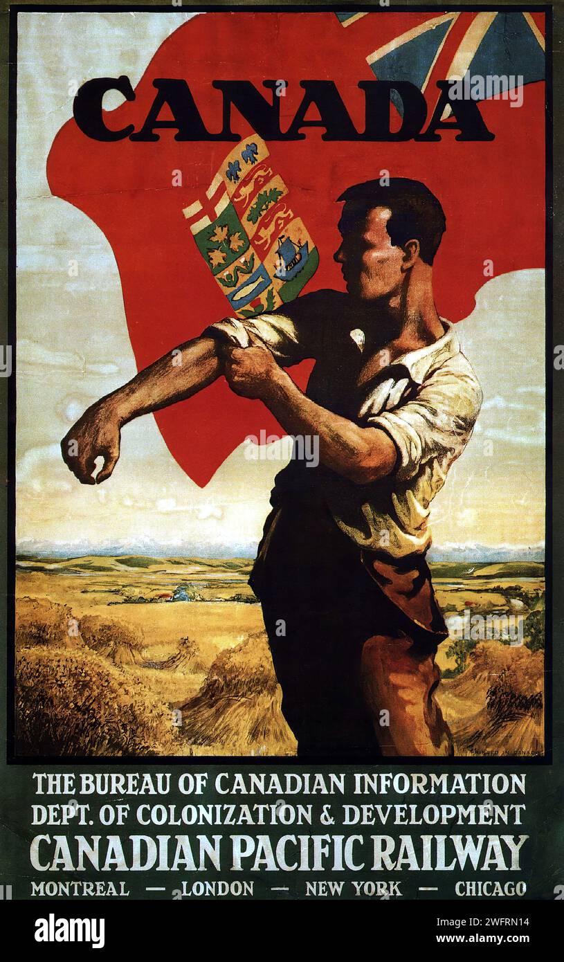 A vintage Canadian Pacific Railway promotional poster from 1920 ...