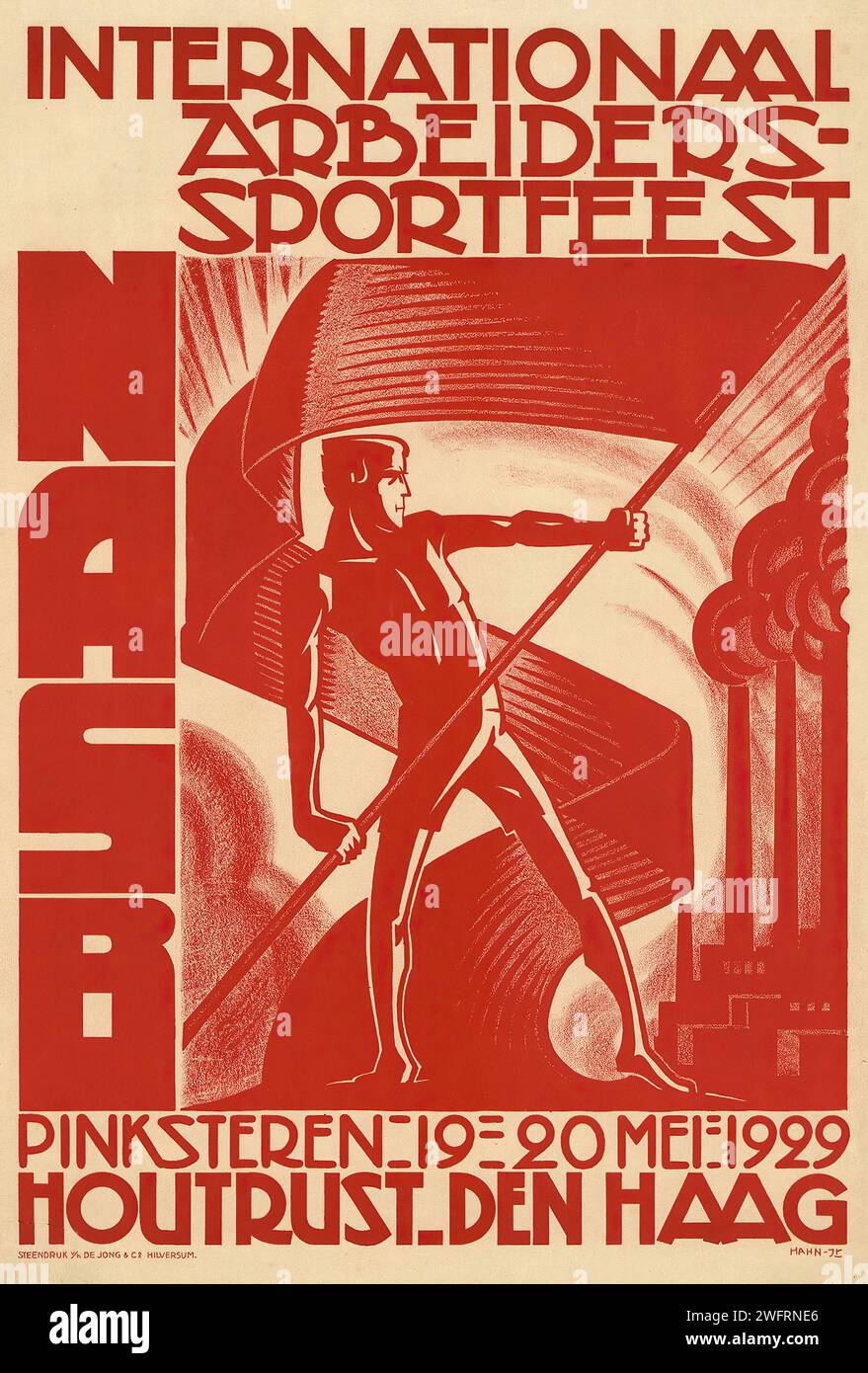 A vintage Dutch poster for the 1929 International Workers Sports ...