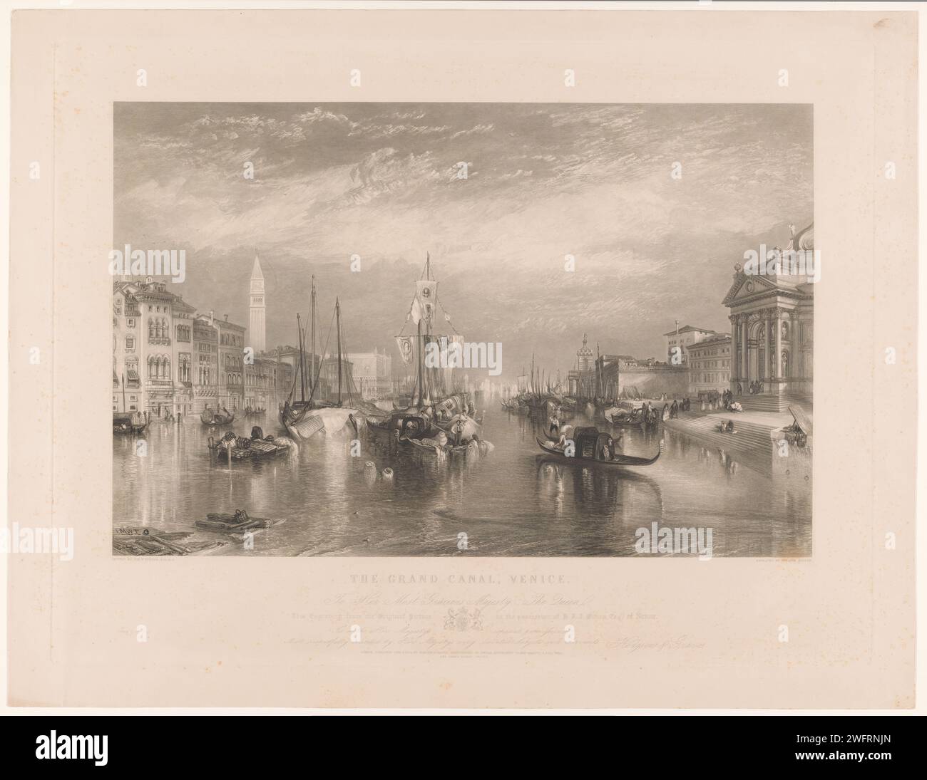 Canal Grande in Venetië, William Miller, after Joseph Mallord William ...
