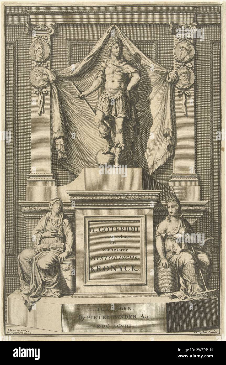 Roman emperor on a pedestal, Jacobus Baptist, after Jan Goeree, after ...