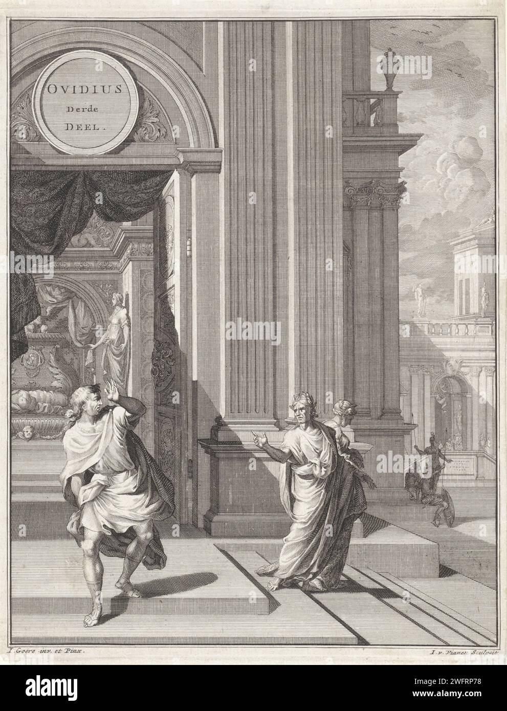 Ovid is banned by Emperor Augustus, Jan van Vianen, after Jan Goeree ...