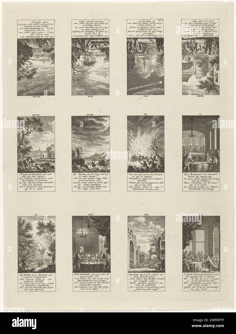 Twelve episodes from national history, Simon Fokke, 1722 - 1784 print ...
