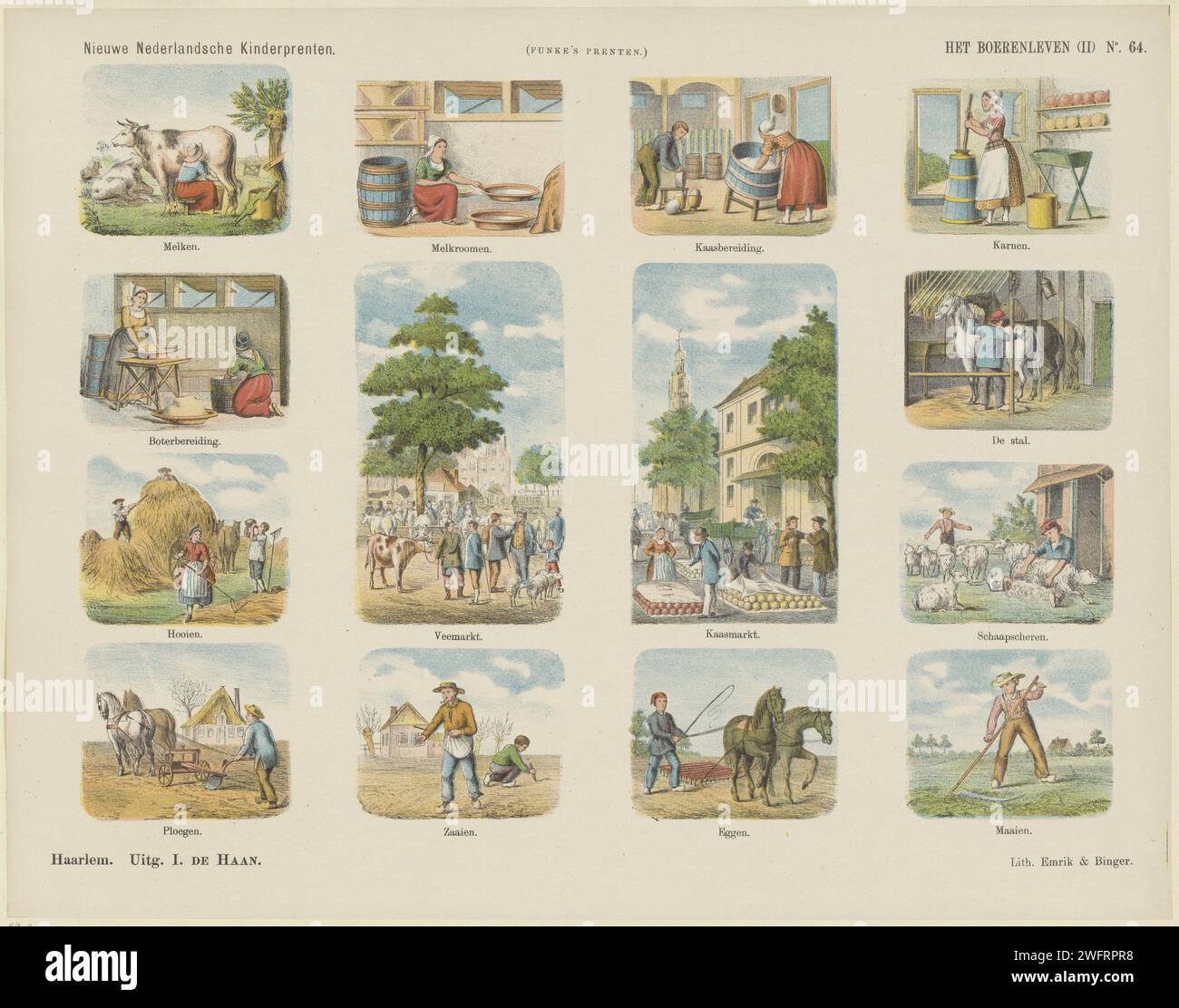 The Boereleven (II), 1875 - 1903 print Leaf with 14 performances of ...