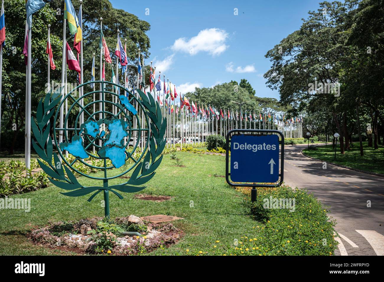 Nairobi. 31st Jan, 2024. This photo taken on Jan. 31, 2024 shows a view of the United Nations ...