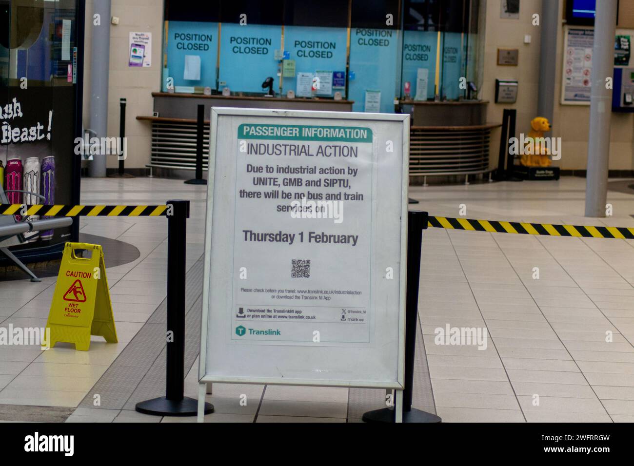 Belfast, United Kingdom, 01 02 2024, Translink workers across Northern ...