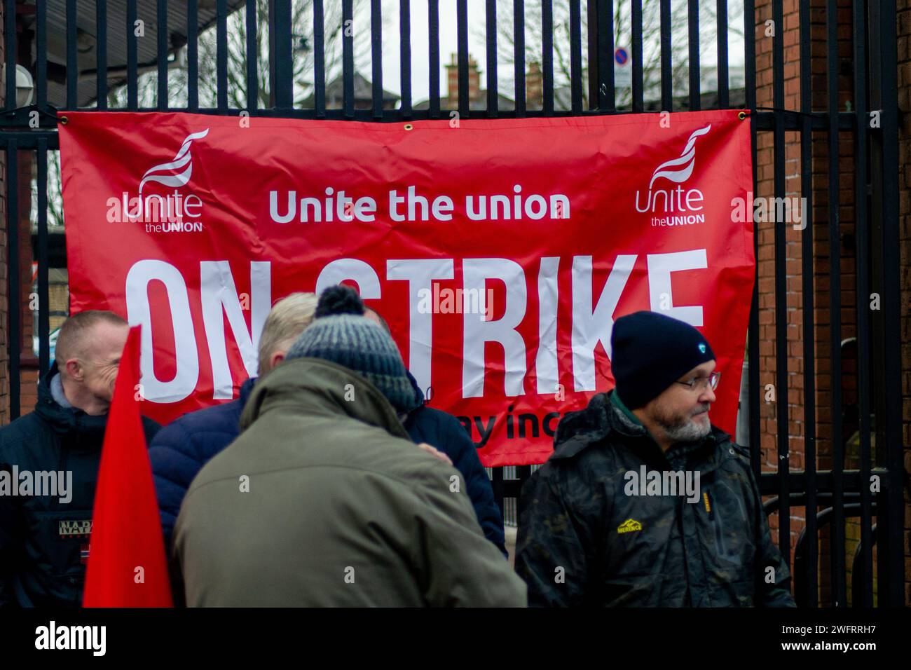 Belfast, United Kingdom, 01 02 2024, Translink workers across Northern ...