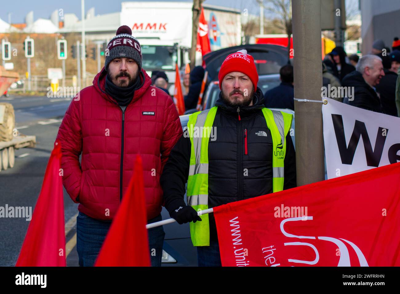 Belfast, United Kingdom, 01 02 2024, Translink workers across Northern ...