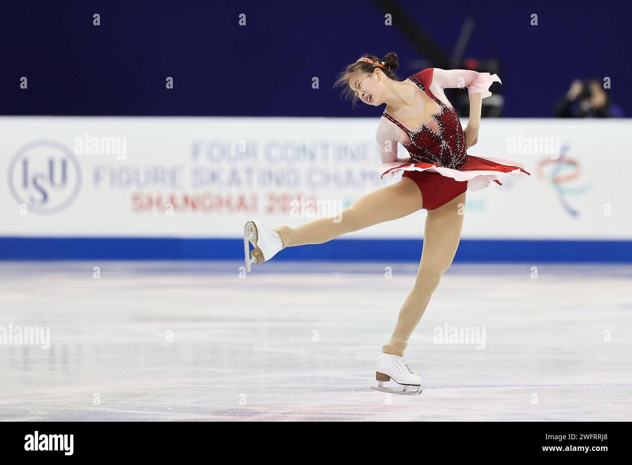Shanghai. 1st Feb, 2024. Cheng Jiaying of China competes during the ...
