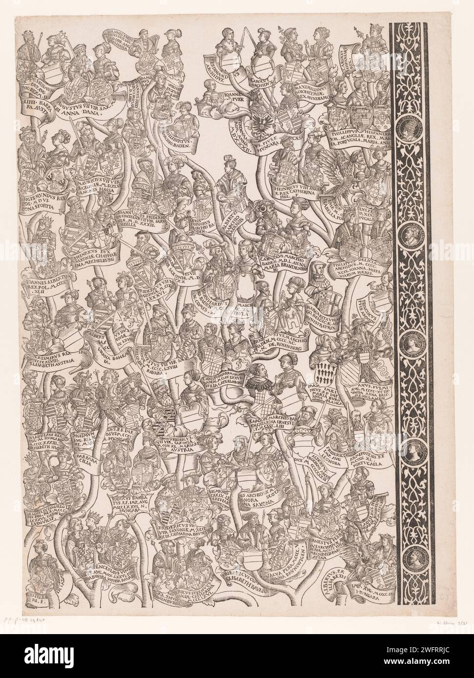 Family tree of Frederik and Ottheinrich van Palts -Neuburg (plate 21 ...