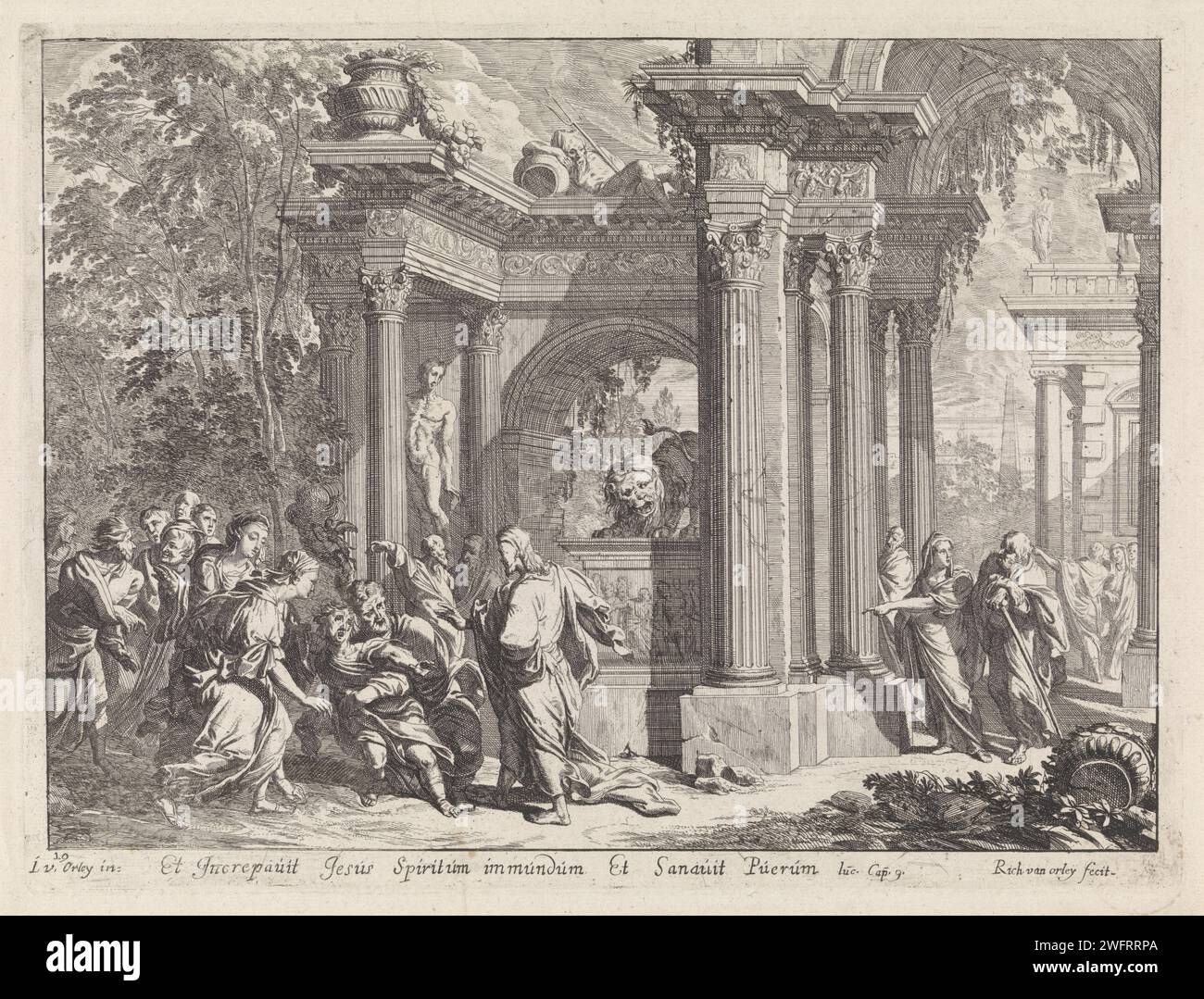 Christ heals a possessed boy, Richard van Orley (II), after Jan van ...