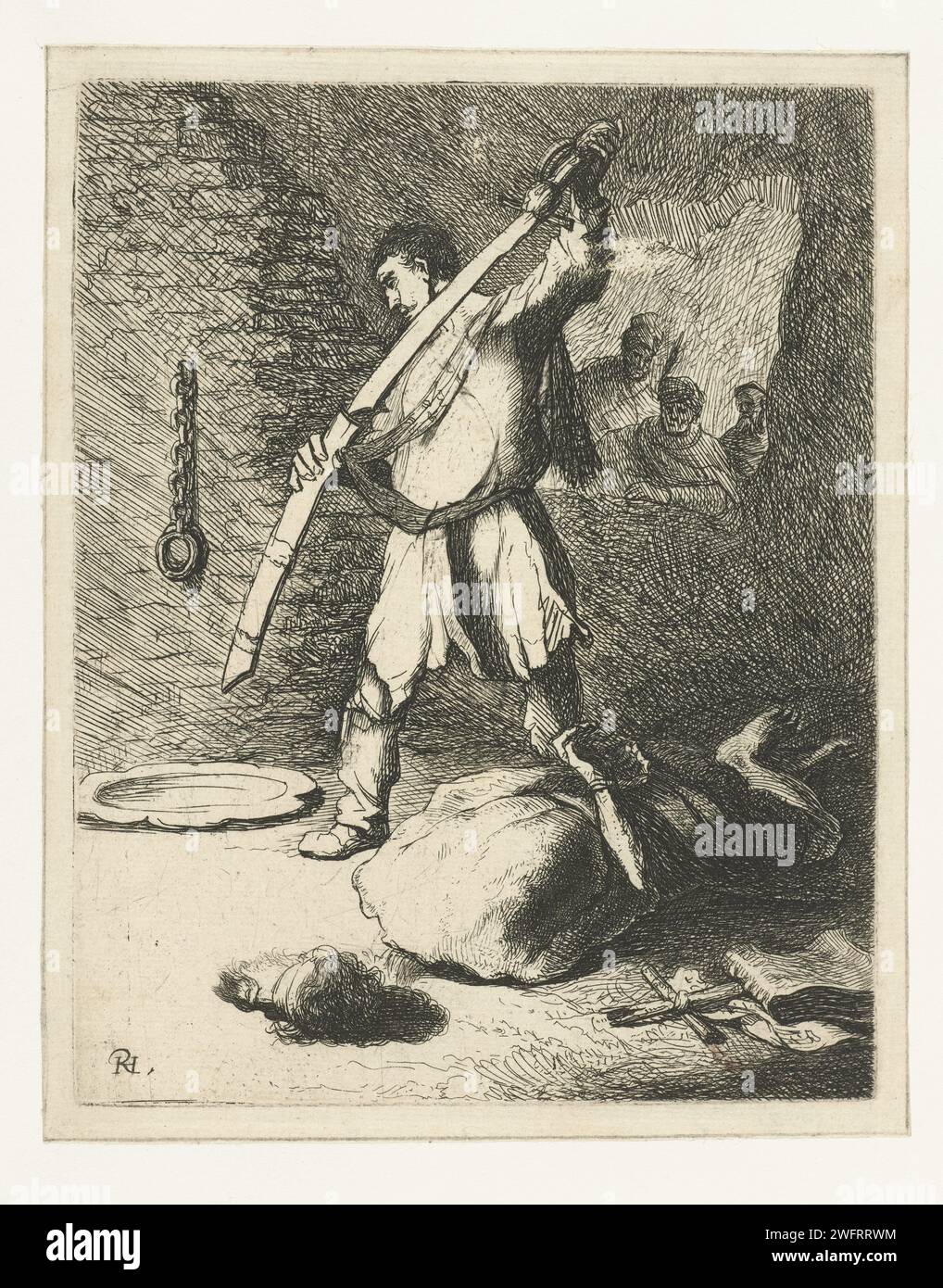 The Beheading of St John The Baptist, Rembrandt van Rijn, c. 1631 print ...