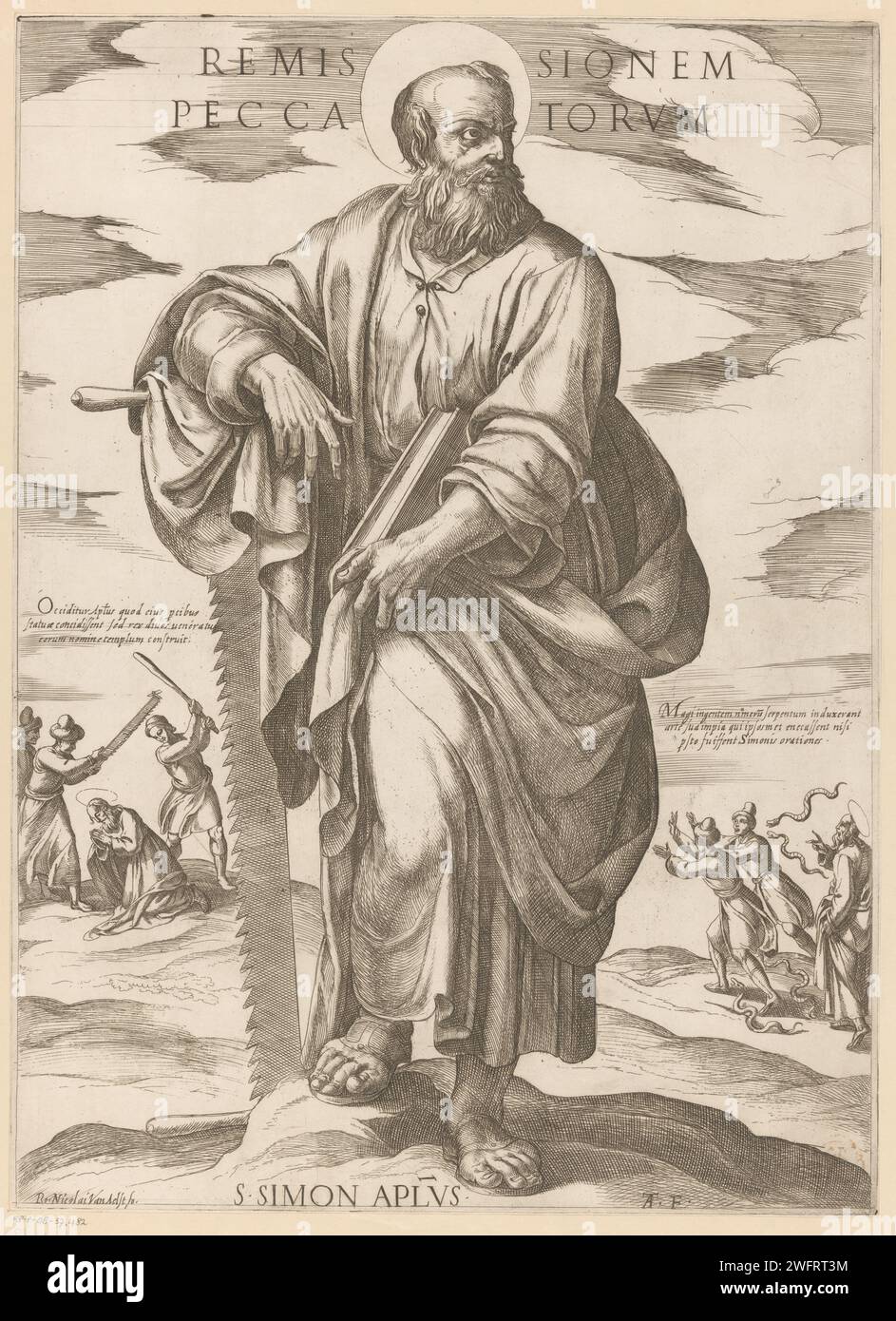 From Heilige Simon, Antonio Tempesta, 1565 - 1630 print Saint Simon ...