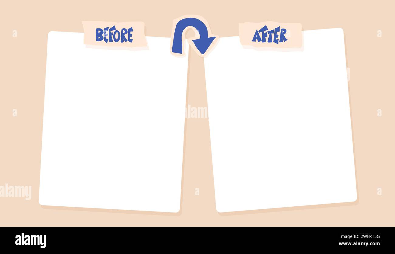 Before and After template. Background for graphic design. Comparison ...