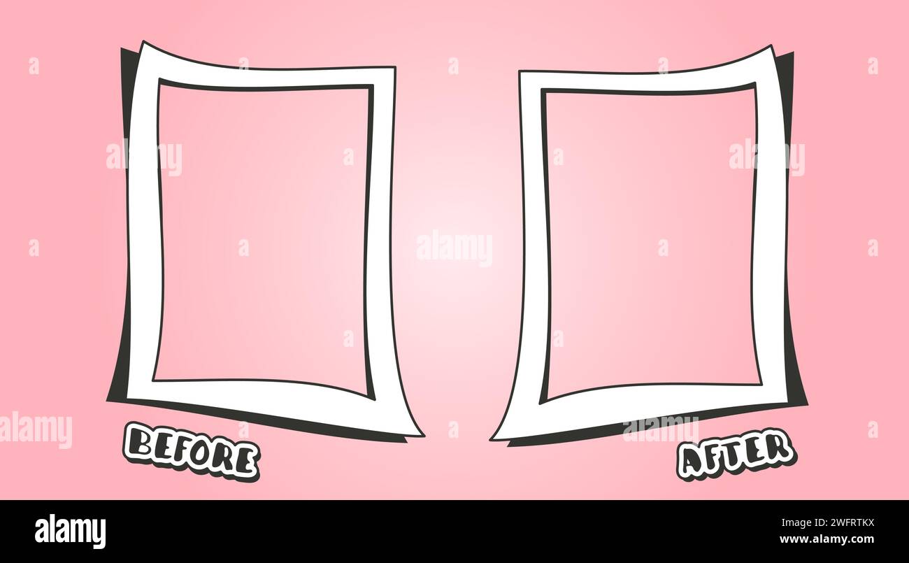 Before and After background for progress banner. Vector illustration ...