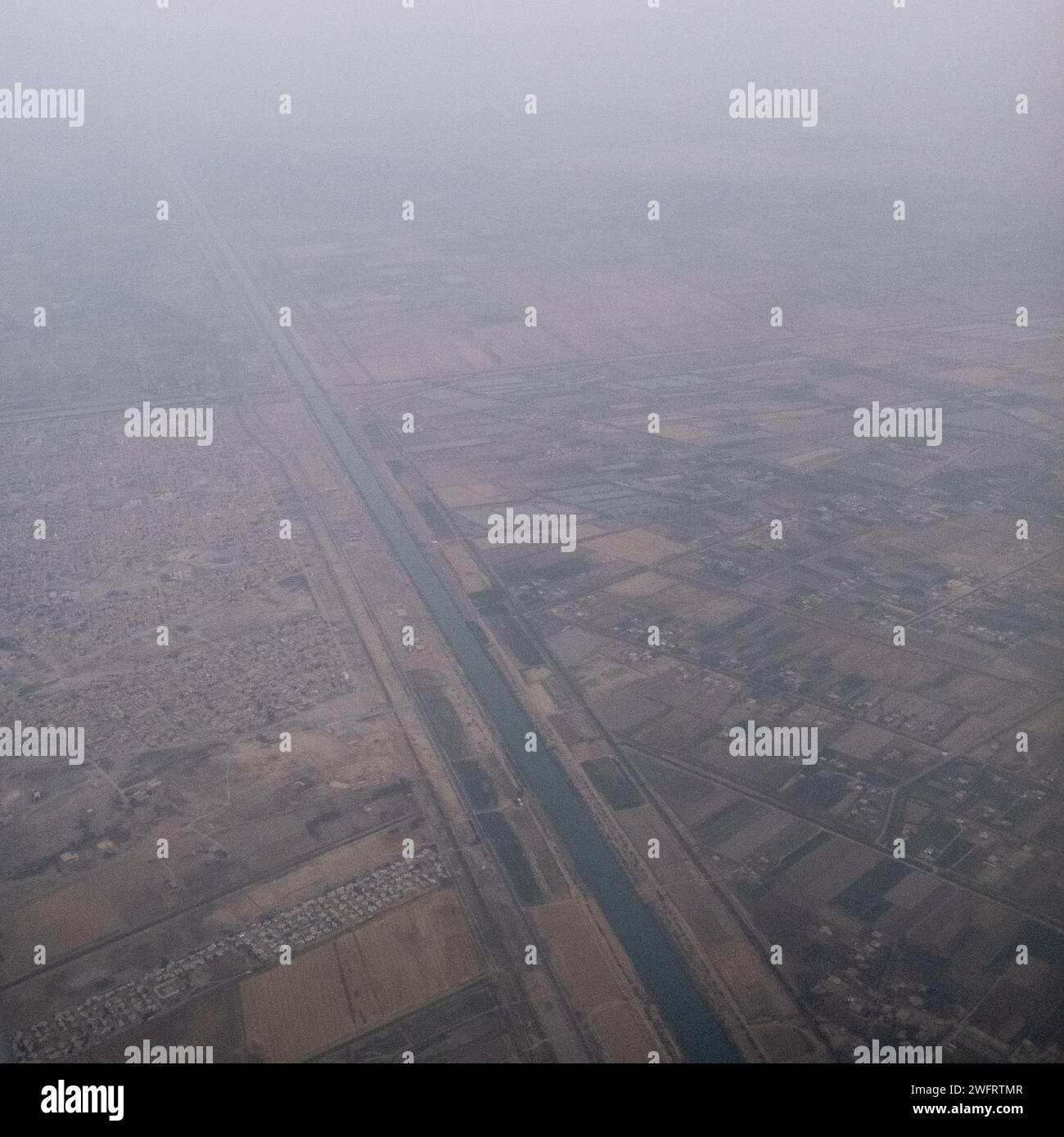 Iraq, Baghdad on 2022-10-15. Aerial photograph of an Iraqi landscape ...