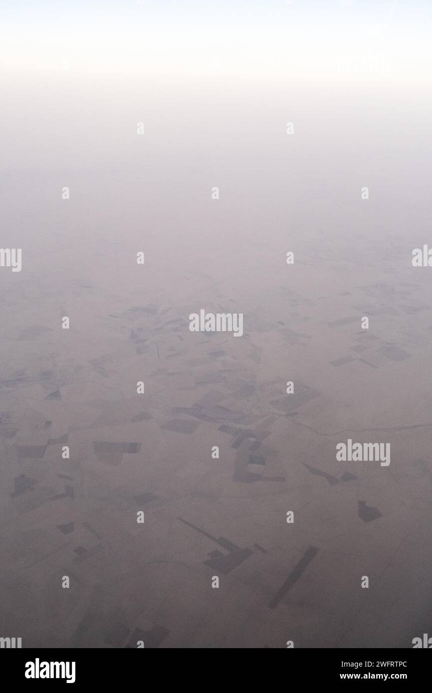 Iraq, Baghdad on 2022-10-15. Aerial photograph of an Iraqi landscape ...