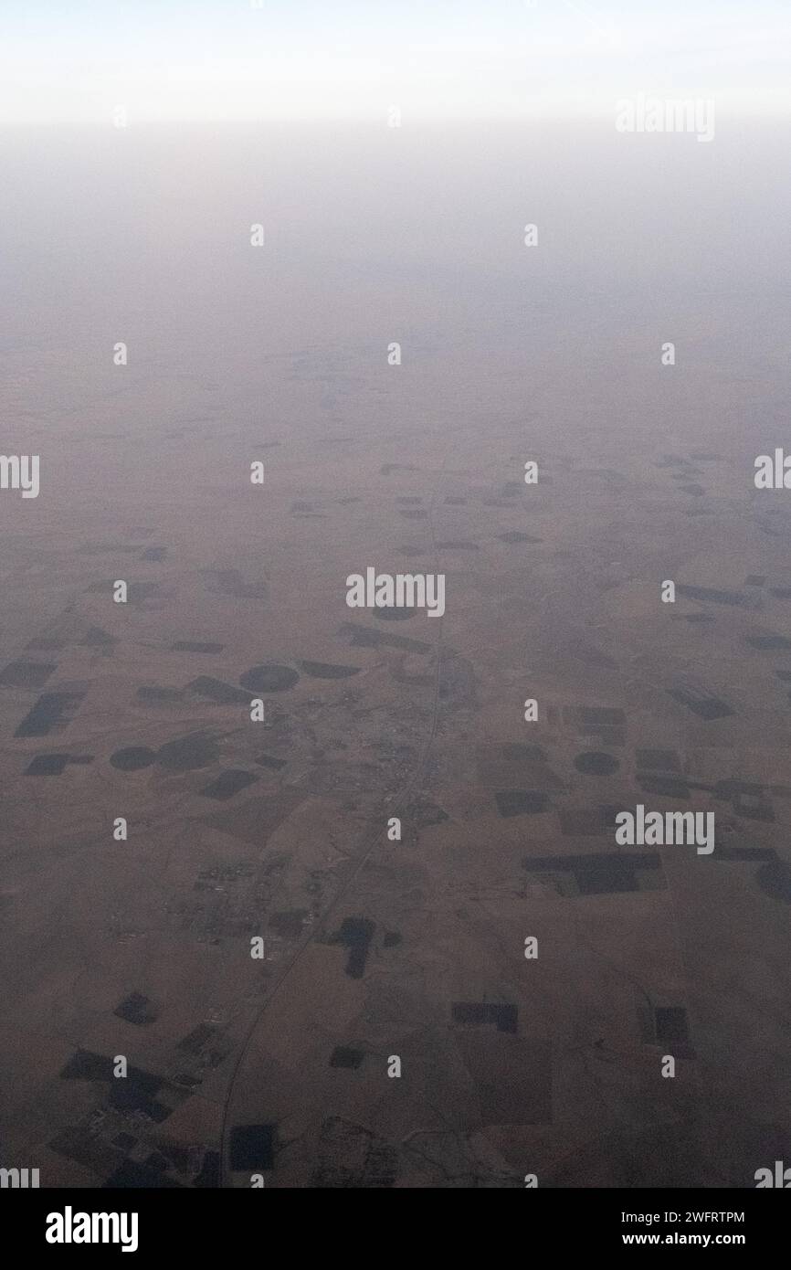 Iraq, Baghdad on 2022-10-15. Aerial photograph of an Iraqi landscape ...